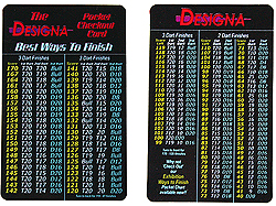 Designa Checkout Card | BOARD | DART ZUBEHÖR | Dartworld.de